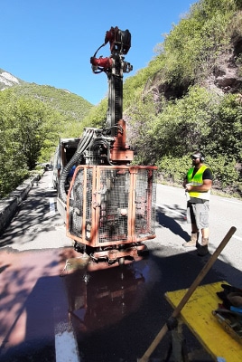 Etude de sol géotechnique : forage carotté - prélèvement d'échantillon ...